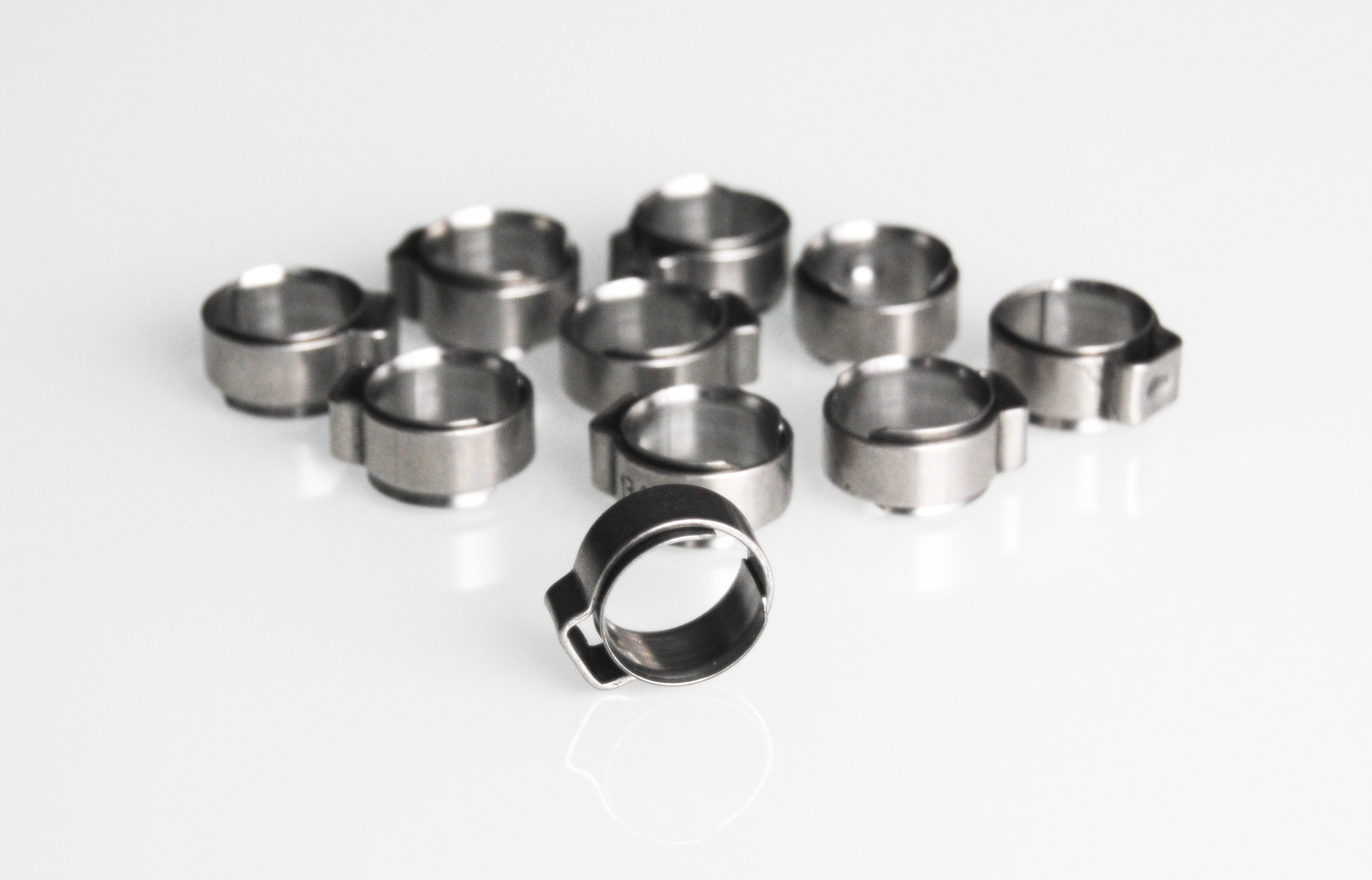 1 Ohr Klemmschellen Schlauchschellen Klemmen mit Einlagering Edelstahl ...